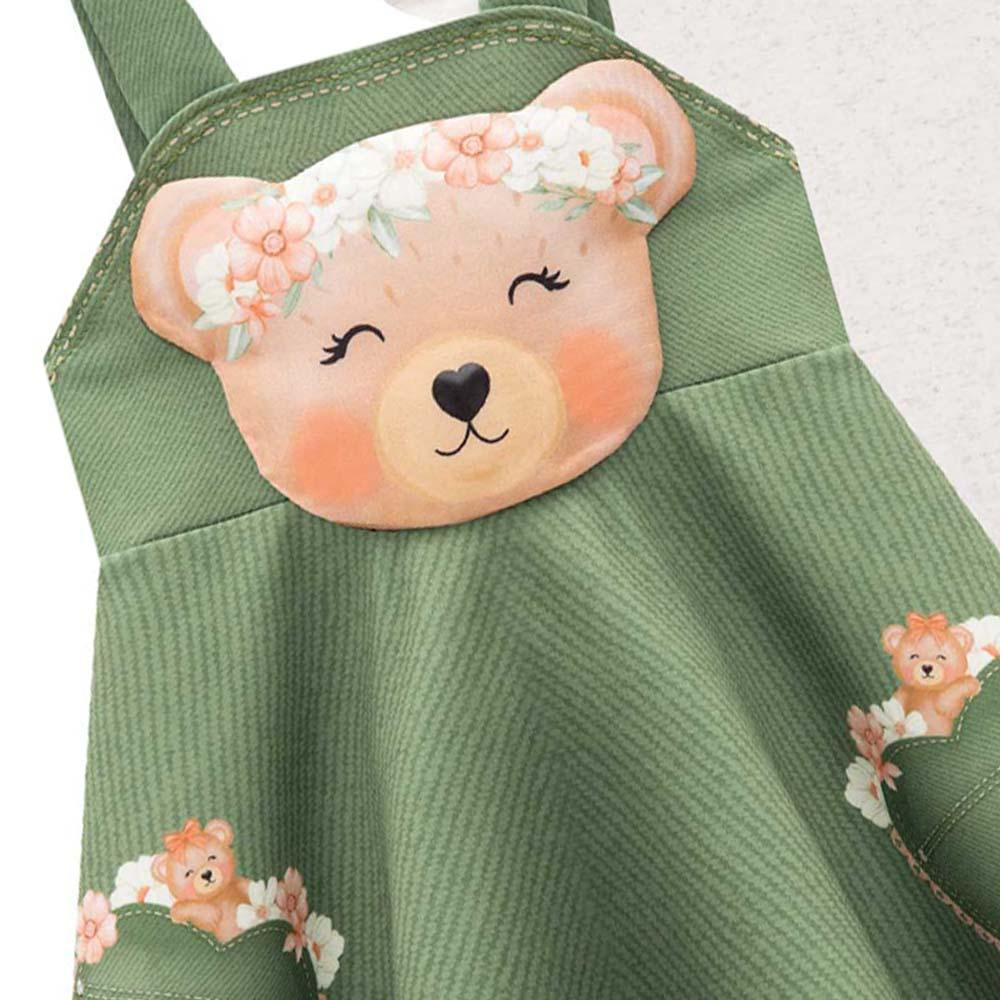 CONJUNTO BODY COTTON COM SALOPETE FLY TECH URSO INFANTI - Mateus On