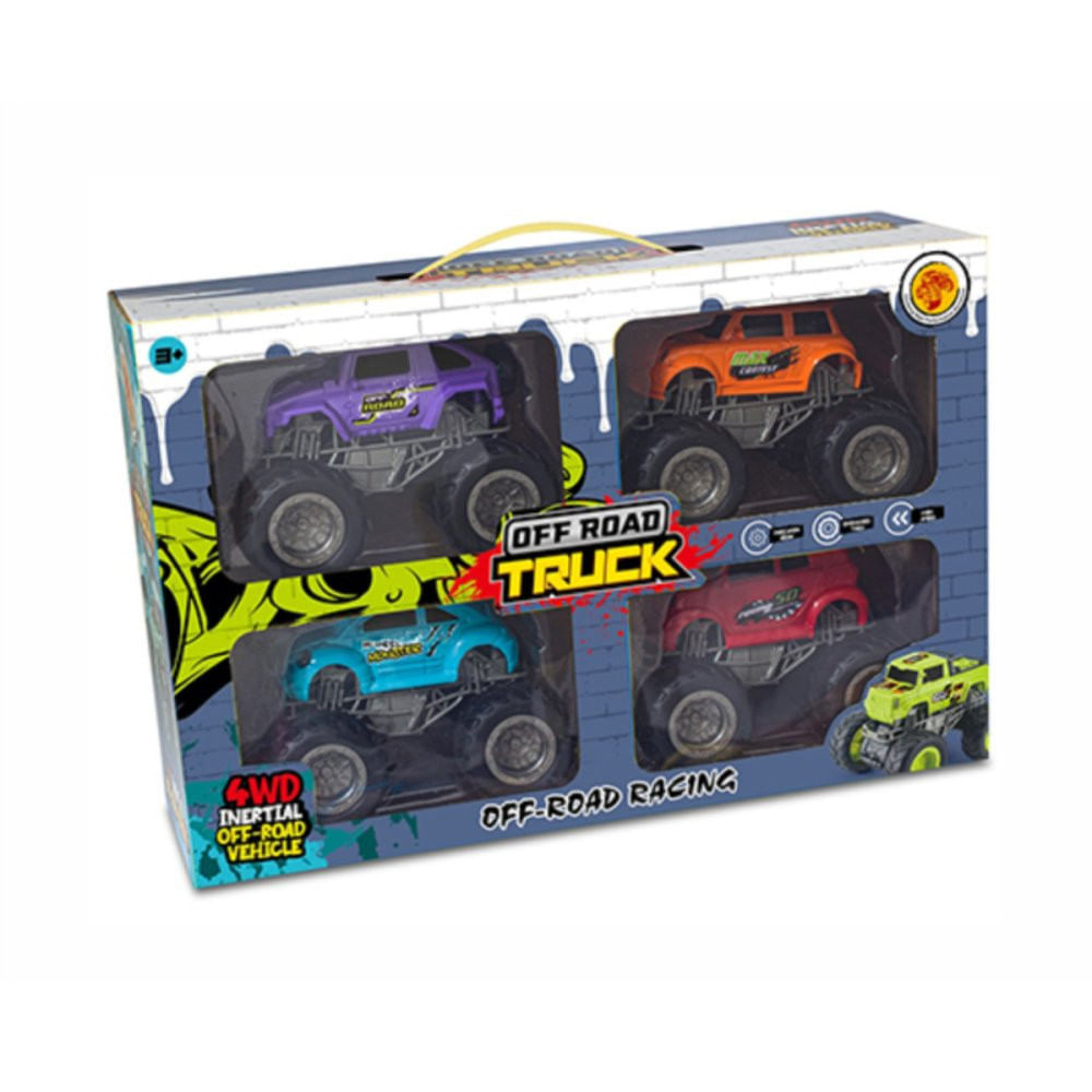 Maleta Kit 4 Carrinhos Monster Truck - Mateus On