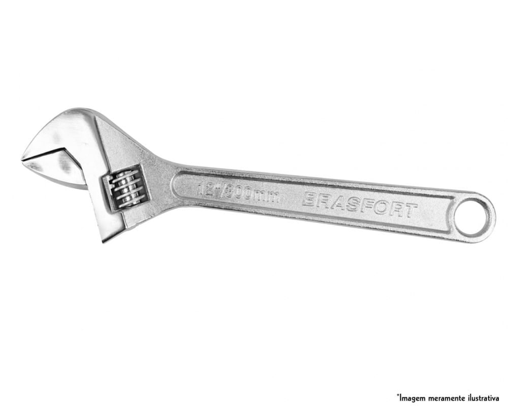 Chave Inglesa Cromada Brasfort 12 8220 Blister - Mateus On